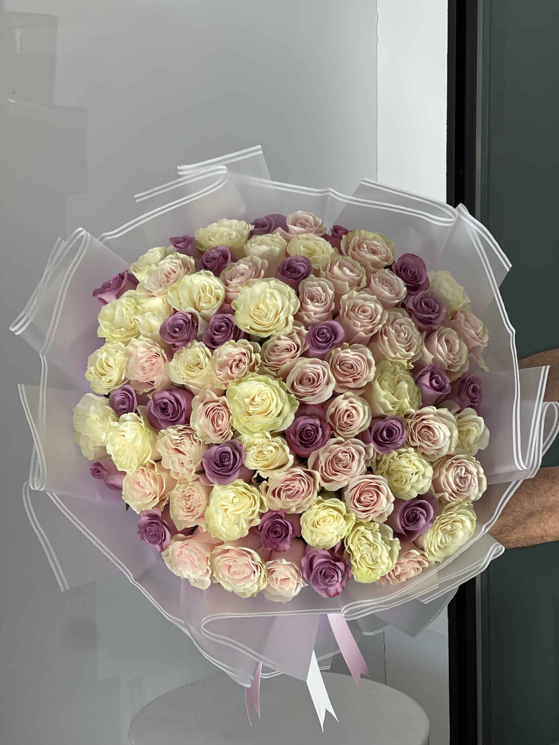 Luxurious Pastel Rose Bouquet - Elegance for Every Occasion