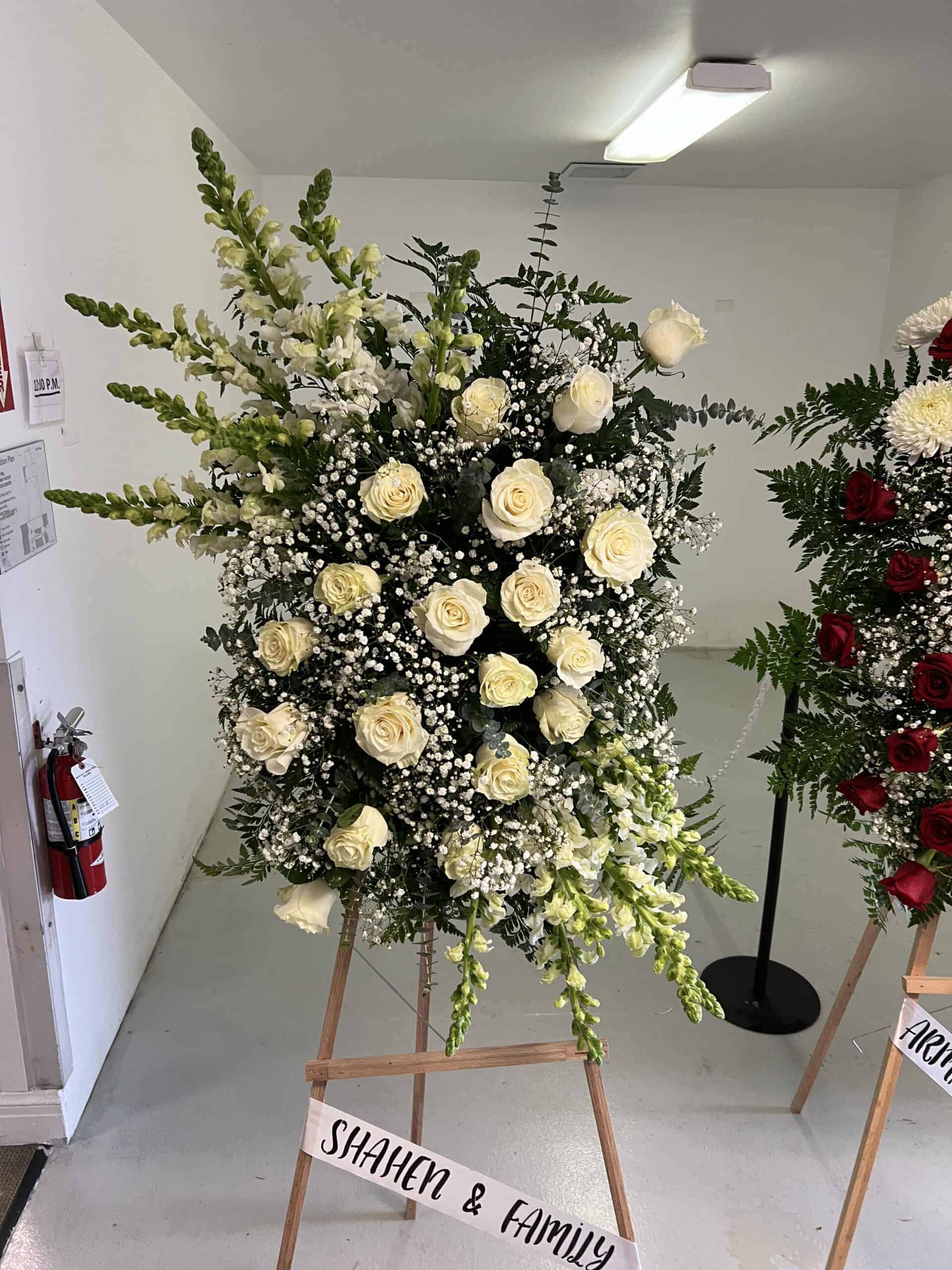 Elegant Remembrance Spray - Peaceful Tribute to Life